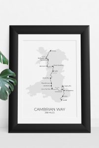 Cambrian Way Map Art Print - In from the Wild