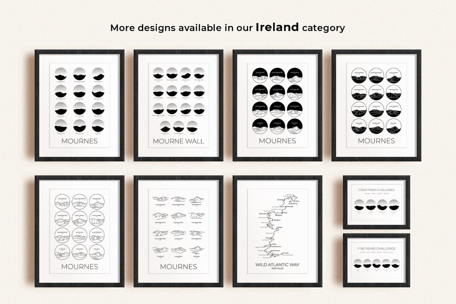 Slieve Donard Line Art Print - In from the Wild