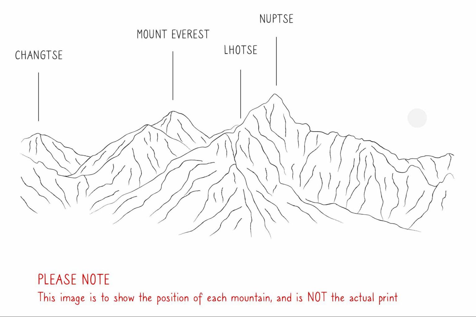 Mount Everest Line Art Print - In from the Wild