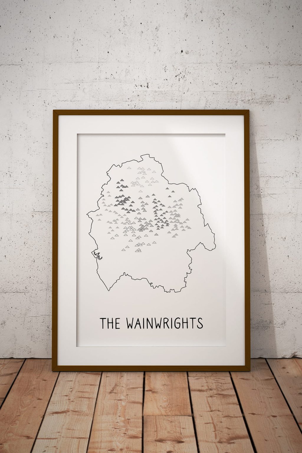 Wainwrights Map Art Print (Version 2) - In from the Wild