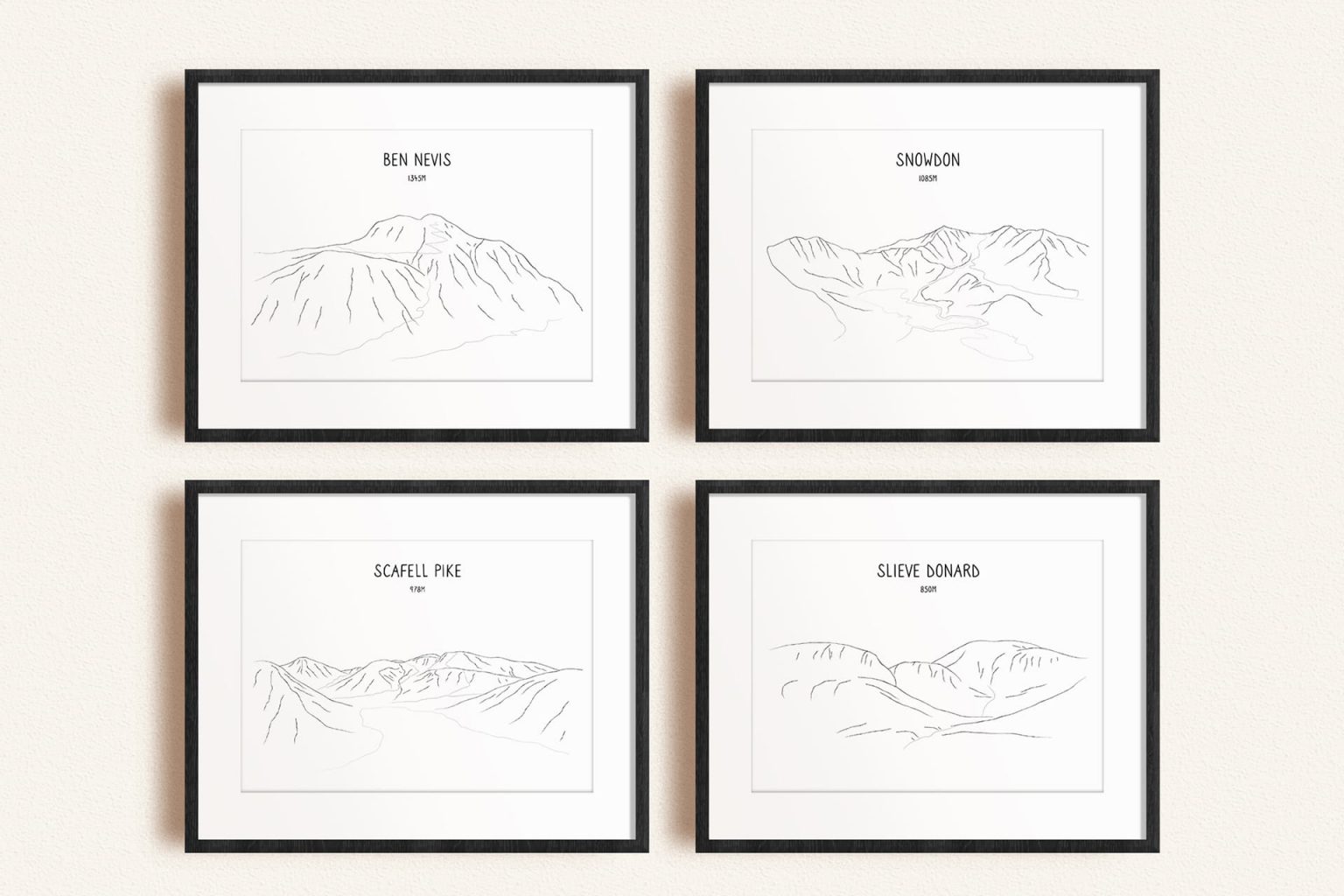 Slieve Donard Line Art Print - In from the Wild