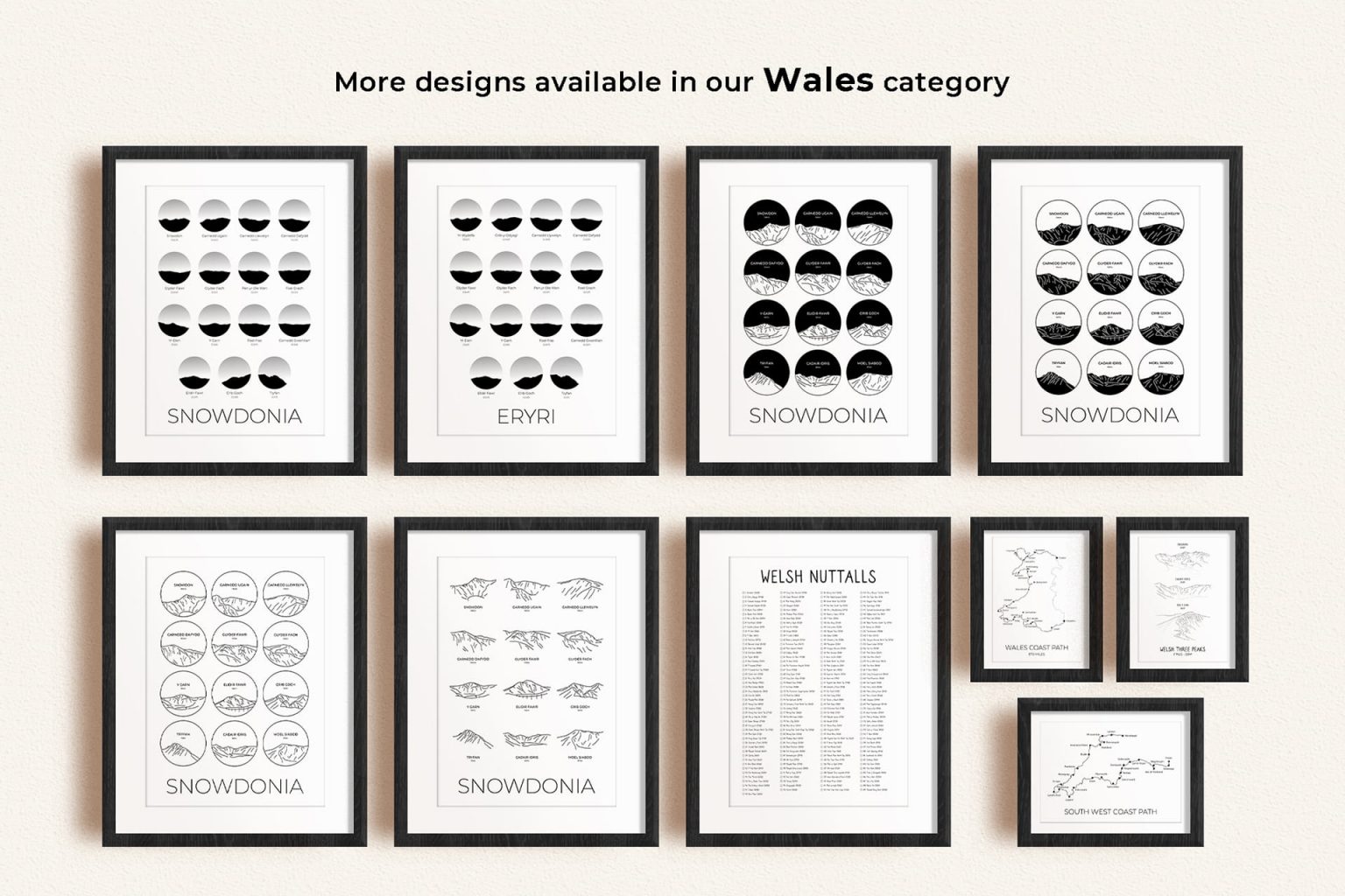 Snowdon Line Art Print - In from the Wild
